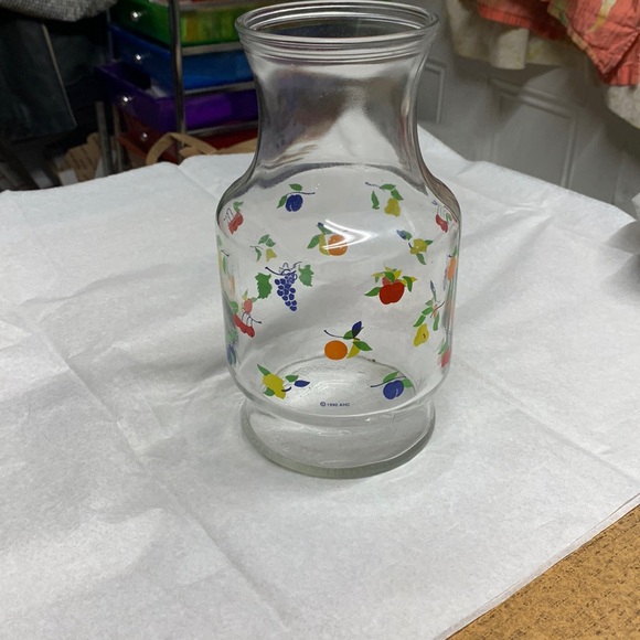 Anchor Hocking | Kitchen | Vintage Anchor Hocking Carafe Fruit Pattern ...